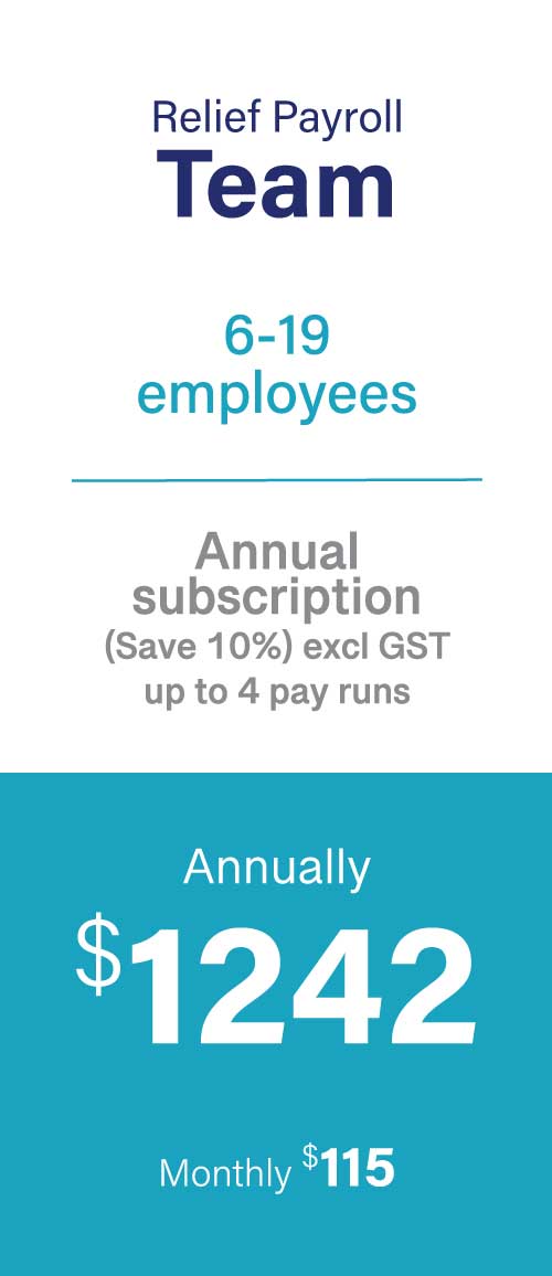 Relief Payroll Team Packages | Accountsdept